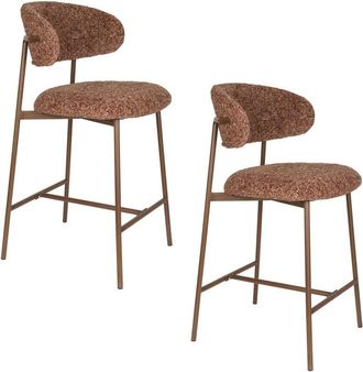 Bo&icirc;te &agrave; Design Chaise design, Tabouret tissu Claes 65 cm Rouge en Fabric, BOITE A DESIGN
