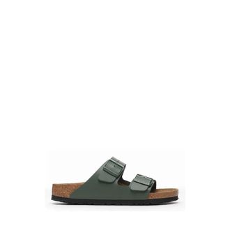 Birkenstock Homme, Chaussures, Vert, Taille: 45 EU Sandales en Cuir Vert Confortable Fermeture Boucle