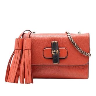 Gucci Sac bandouli&egrave;re vintage en bambou Pre-owned - Femme - Pre-owned - Orange - Taille: ONE Size