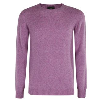 Roberto Collina Homme, Pulls, Rose, Taille: XL Pull Violet Col Rond Manches Longues