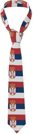 Generic Cravate pour homme avec drapeau de la Serbie pour le travail, le quotidien, le travail, les anniversaires, les mariages, les f&ecirc;tes, les banquets, entr
