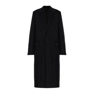 Dolce & Gabbana Kaschmir-Mantel mit Einzelschlitz - - Coats - Herren - Schwarzk - L