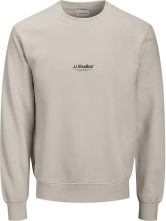 Jack & Jones Crew Neck Jjesoho Sweat à col Rond Noos Pls, Beige Clair, 5XL Homme