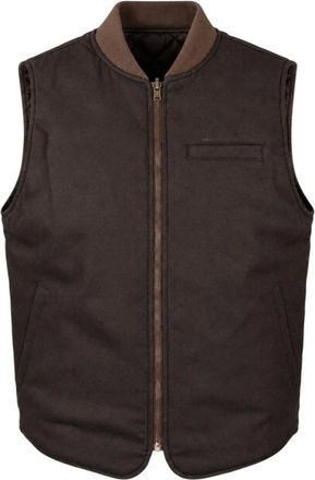 Bl'ker Blker - Gilet R&eacute;versible en Laine Chouette - Homme - Vestes - Brun - Taille: L