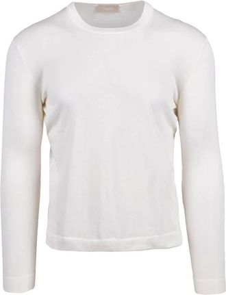 Drumohr Homme, Tops, Blanc, Taille: M Maglioncino Girocollo