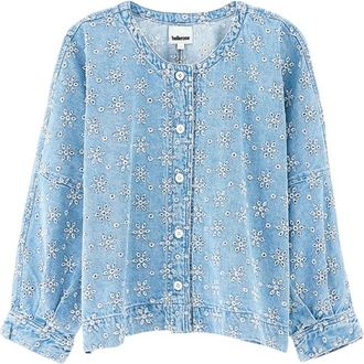 Bellerose Femme, Blouses et Chemises, Bleu, Taille: 38 FR Blouse en jean Pinda