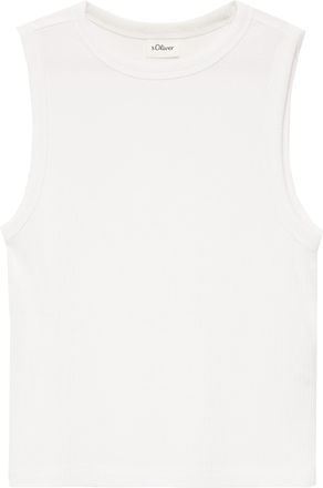 s.Oliver Verk&uuml;rztes Slim-Fit-Top mit Rippstruktur