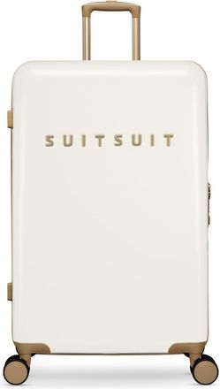 SuitSuit Koffer Gro&szlig; 66 cm - Leicht Hartschalen Reisekoffer mit Rollen - TSA-Schloss - 59 L - Fusion White Swan