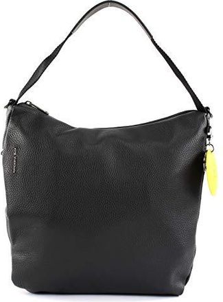 Mandarina Duck Mellow Leather Tracolla, Sacs bandoulière Femme, Noir (Nero/Nero), 10x21x28.5 cm (B x H x T)