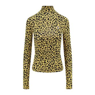 Coperni Langarmshirt mit Logo-Print und Rollkragen - - Tops - Damen - Mehrfarbig - M