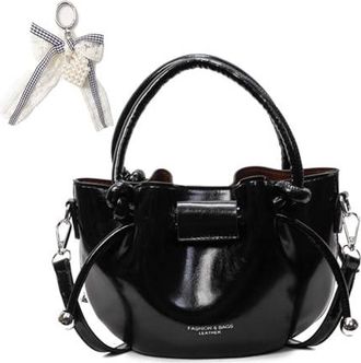 Generic Sac &agrave; bandouli&egrave;re d&eacute;contract&eacute; pour femme, sac &agrave; main l&eacute;ger en cuir v&eacute;g&eacute;talien, sac &agrave; main r&eacute;tro pour le travail, les voyages et le quotidien, Noir, 21