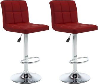 vidaXL Barhocker 2 Stk. Weinrot Kunstleder Vidaxl