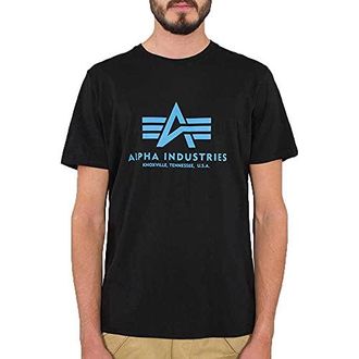 Alpha Industries Alpha Industries Alpha Indutries Basic Shirt pour Homme, Black/Blue, (Taille Fabricant: XX-Large)
