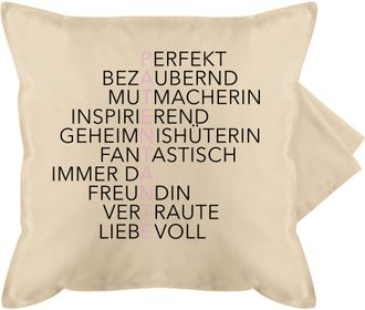 Shirtracer Kissenbezug - Kissen Taufpatin - Patentante Eigenschaften I Geschenke Patentante Geschenk Patin Geschenk Patentante Weihnachten I Patentante Akrostich