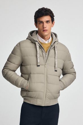 Polo Club Jacke Comet steingrau mit Polo Club-Logo