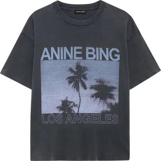 Anine Bing Femme, Tops, Bleu, Taille: 40 FR Cade Tee Palms