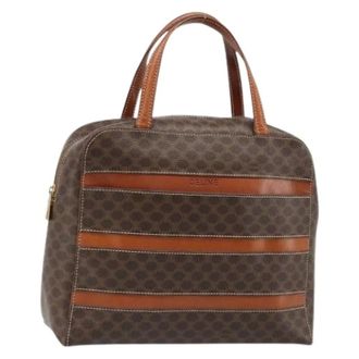 Celine Pre-owned Vintage Macadam Canvas Hand Bag - Femme - Pre-owned - Brun - Taille: ONE Size