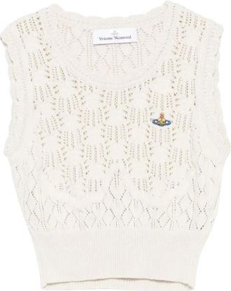 Vivienne Westwood Femme, Pulls, Beige, Taille: 40 FR Ella Top