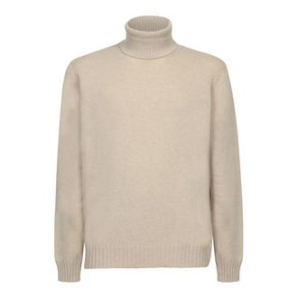 Dell'Oglio Homme, Pulls, Beige, Taille: XL Pull &agrave; col roul&eacute; c&ocirc;tel&eacute;