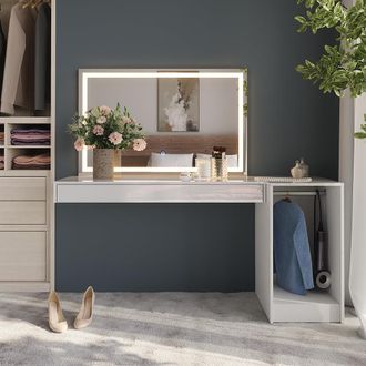 Vicco Schminktisch Sherry, Wei&szlig;, 120 cm 3 Teile