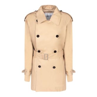 Burberry Kurzer zweireihiger Trenchcoat - - Coats - Damen - Beige - XS