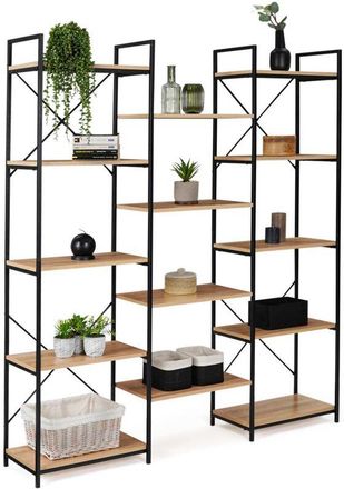 IDMarket Idmarket - tagère bibliothèque trio 5 niveaux detroit design industriel 170 cm