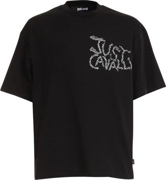 Roberto Cavalli T-Shirt mit Logo-Print - - Tops - Herren - Schwarzk - M