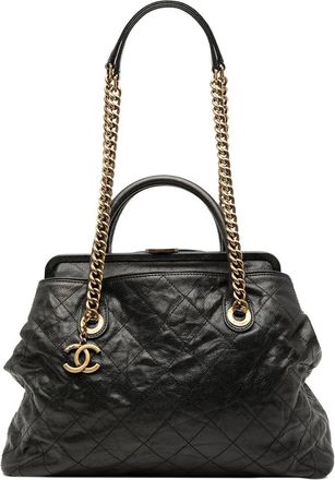 Chanel Hobo Bags - Quilted Glazed Caviar Frame Tote - Gr. unisize - in Schwarz - f&uuml;r Damen