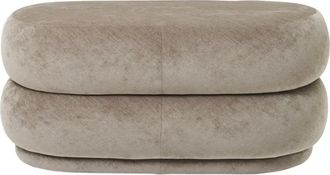 Ferm Living Pouf en velours d&eacute;vor&eacute; Ferm Living