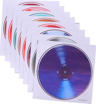 Garneck 8 St&uuml;ck Teiliges Vinyl schallplatten Wandtattoo Selbstklebend Bunte Retro Musiknoten Wandaufkleber f&uuml;r Schlafzimmer Musikstudio Partydekoration Wieder