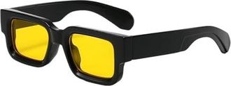 Generic Lunettes De Soleil &Agrave; Petite Monture Carr&eacute;e For Hommes Et Femmes, UV400, Sport De Conduite(Yellow)