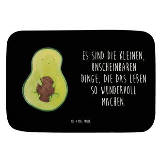 Mr. & Mrs. Panda Badteppich Avocado Kern - Geschenk, Duschteppich, Duschvorleger, Badvorleger, Badezimmermatte, Duschmatte, Avocadokern, Avokado