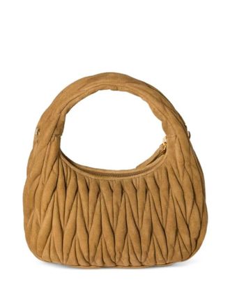 Miu Miu Hobo Bags - Quilted Crescent Bag With Padded Handle - Gr. unisize - in Braun - f&uuml;r Damen