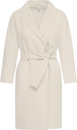 Max Mara Kurzer Mantel - Wei&szlig;