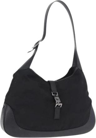 Gucci Sac bandouli&egrave;re vintage en nylon Pre-owned - Femme - Pre-owned - Noir - Taille: ONE Size