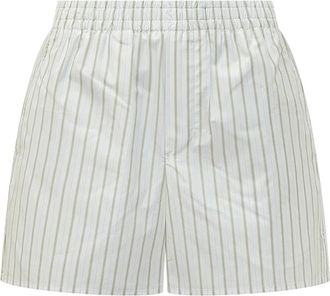 Ami Femme, Shorts, Blanc, Taille: 38 FR Short ray&eacute; &eacute;lastiqu&eacute;