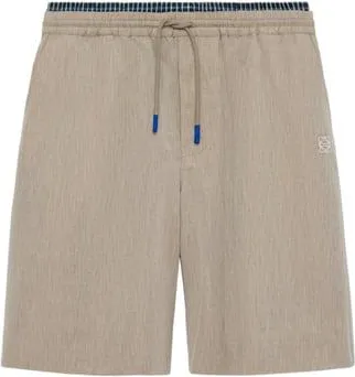 Loewe Short &agrave; coulisse en laine et coton