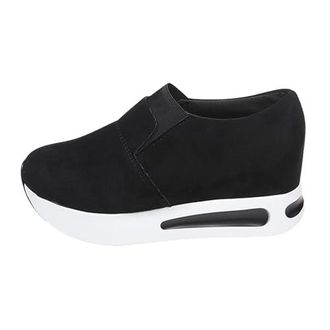 Generic Femme Chaussures Slip-on &agrave; Plateforme Baskets sans Lacets en Daim Grande Taille Semelle &Eacute;paisse L&eacute;g&egrave;res Chaussures de Sport Marche Sneakers Tendances 