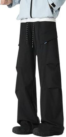 Generic Pantalon de randonn&eacute;e pour homme - Jambe large - Pantalon de travail cargo - Doublure en polaire - Pantalon de marche dext&eacute;rieur - Pantalon de marche 