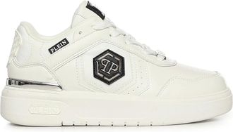 Philipp Plein Homme, Chaussures, Blanc, Taille: 44 EU Sk8R Low-Top Baskets