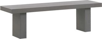 Beliani Banc de Jardin Gris en Fibre-ciment Effet B&eacute;ton Id&eacute;al pour 3 Personnes Durable et Tendance pour Terrasse ou Balcon Industriel et Minimaliste Beliani