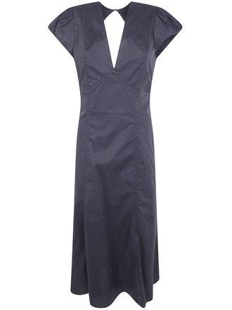 Twin-Set V Neck Midi Dress