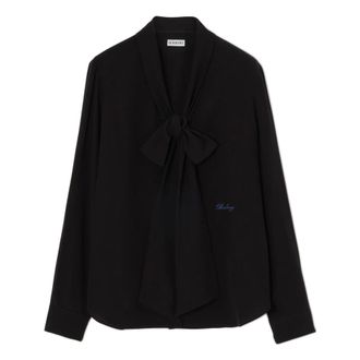 Burberry Blouse en cr&ecirc;pe de soie - Femme - Blouses et Chemises - Noir - Taille: 34 FR