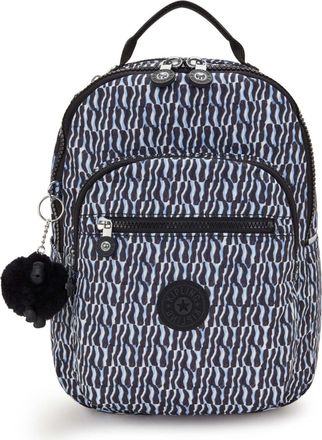 Kipling SEOUL S Small Backpack, Holiday Waves (Blue)
