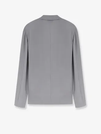 Alysi Womens Blazer Loose Silk Blue Blazers Jacket