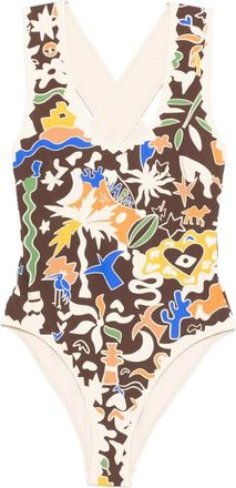 Alemais Femme, Maillots de bain, Multicolore, Taille: 38 FR Maroc Scoop Neck One Piece