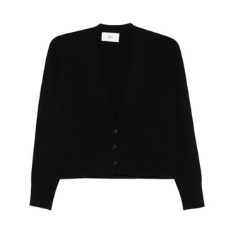 SOLOTRE M3F0122 Cardigan - - Knitwear - Damen - Schwarzk - S