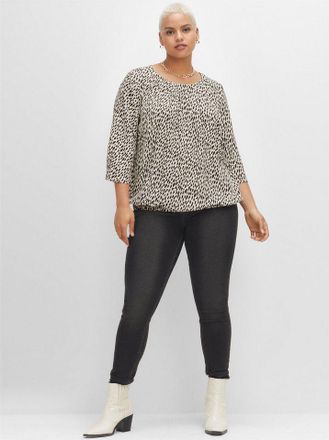 Sheego Klassische Bluse Tunika 3/4-Arm