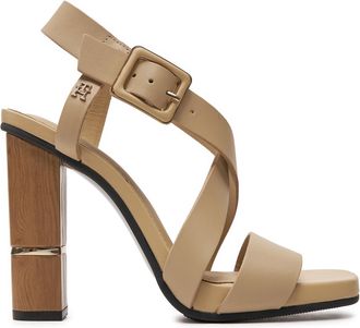 Tommy Hilfiger Sandalen Tommy Hilfiger Hardware Block High Heel FW0FW07016 Braun