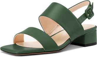 Castamere Femmes Bloc Chunky Bas Talon Heel Ouvert Carr&eacute; Bout Boucle Sandales Dress D&eacute;contract&eacute; Party Chaussures 3.5 CM Heels Vert Fonc&eacute; 43 EU